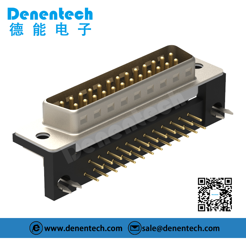 Denentech gold plating DR 25P male footprint right angle d-sub 25 pin ...