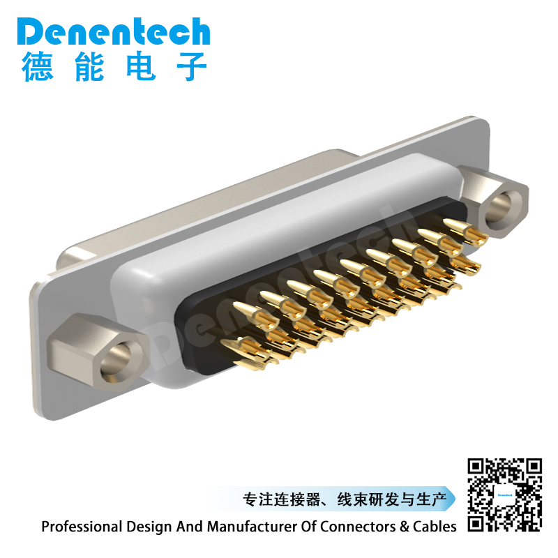 Denentech 优质镀金HDB26P母座焊线HDB26母头 焊线式 HDB26P三排接插件 D-sub连接器