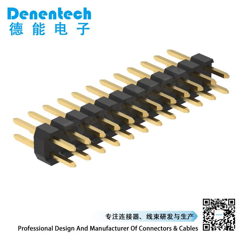 Denentech 2.0mm pin header dual row straight round female pin header ...