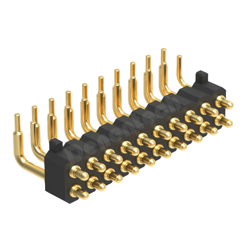 Denentech gold plating 2.0mm pitch H2.5 dual row male right angle DIP ...