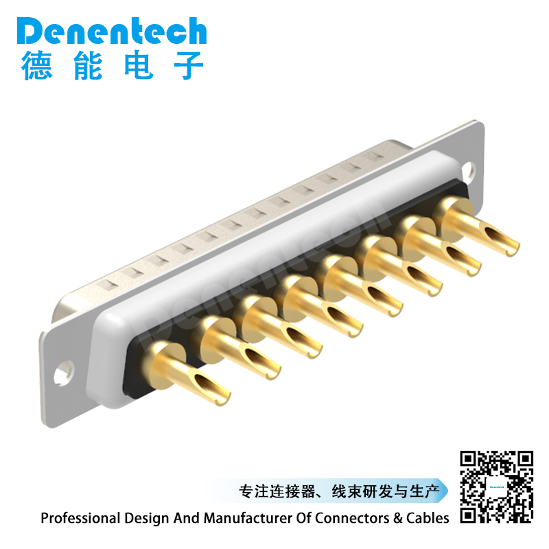 Denentech Gold plated 8W8 high power DB connector male waterproof power ...