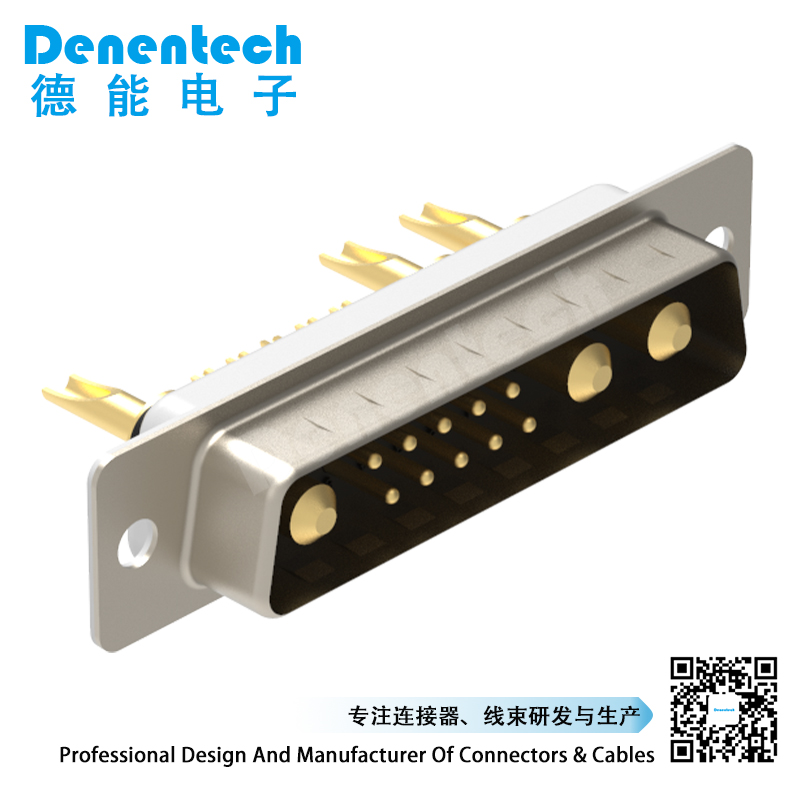 Denentech gold plating 13W3 high power DB connector male power supply ...