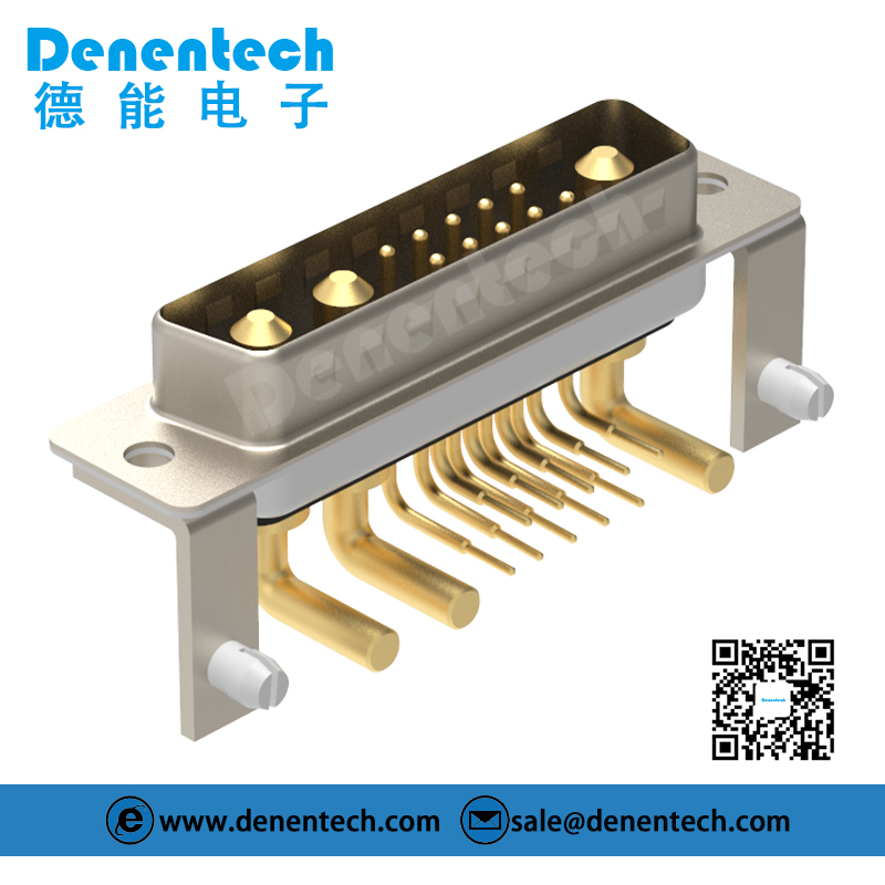 Denentech 13W3 high power DB connector male right angle DIP with ...