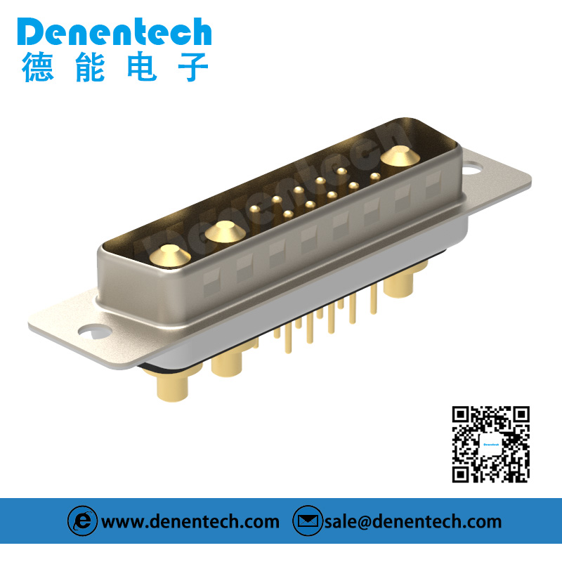 Denentech high quality 13W3 high power DB connector male straight DIP ...