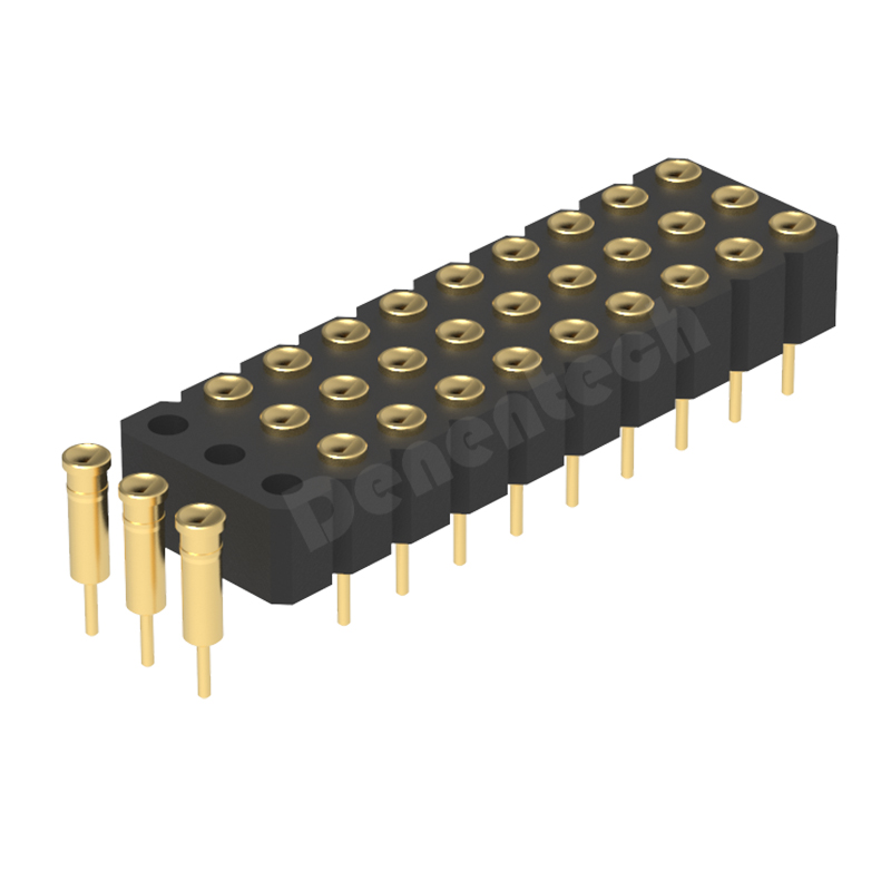 Denentech high quality 3.0mm pitch H4.0 triple row female straight DIP ...