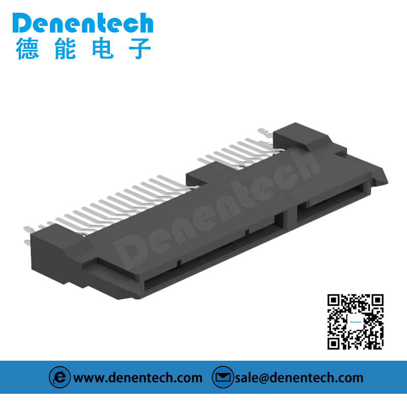 Denentech promotional SATA 7+15P Female H14.15mm Straight Dip sata hard ...