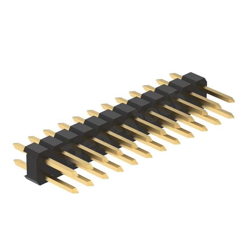 Denentech Gold Plating 2.54mm pitch dual row Straight DIP pin header connector - Denentech ...